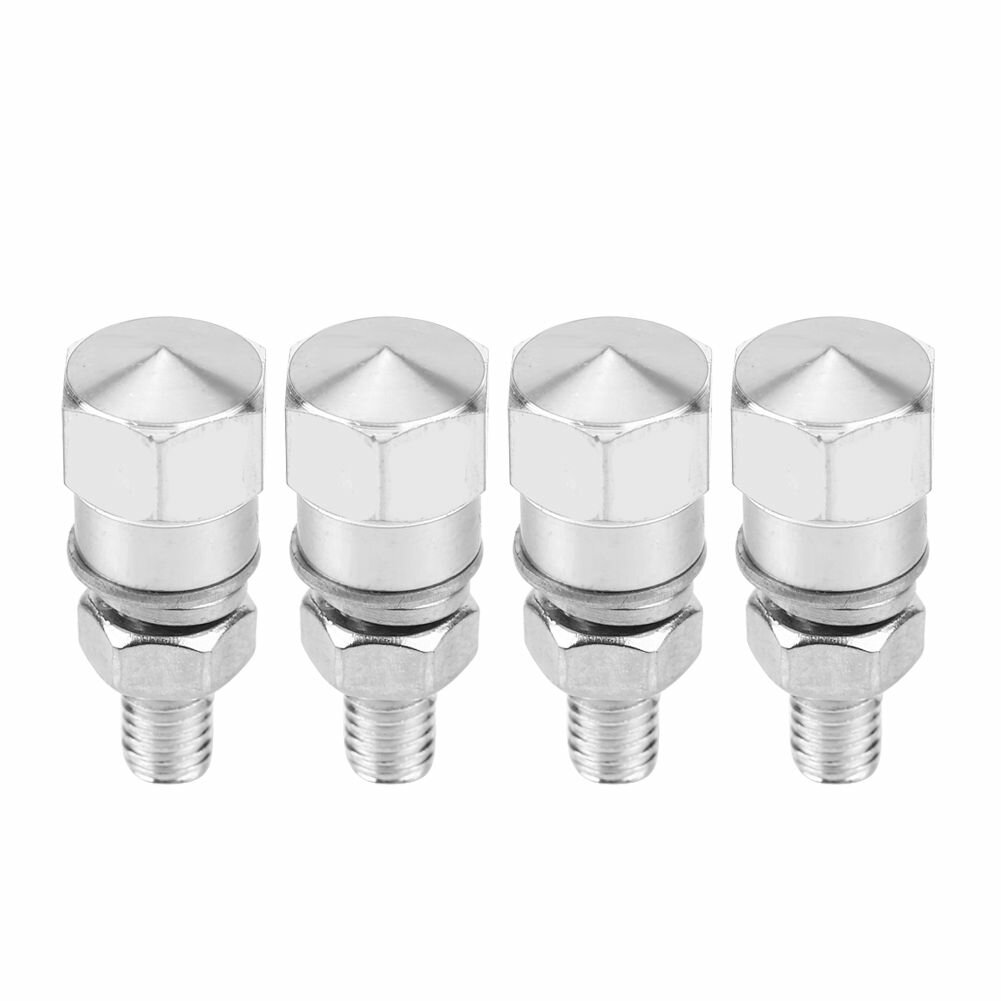 4 винта для крепления номерного знака мотоцикла (серебристые)