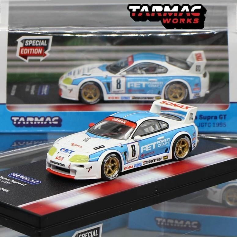 Машинка Tarmac Works TW 1/64 Supra Bull Devil JGTC Speed Master JZA80 for Toyota Die-cast Alloy Car Model Collection Display Gift