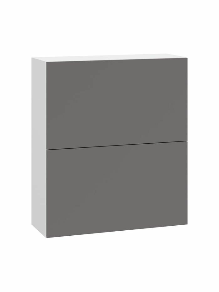 Кухонный модуль навесной, барный шкаф Тандем, высокий, 80х29.6х91.2 см, Белый / Грей