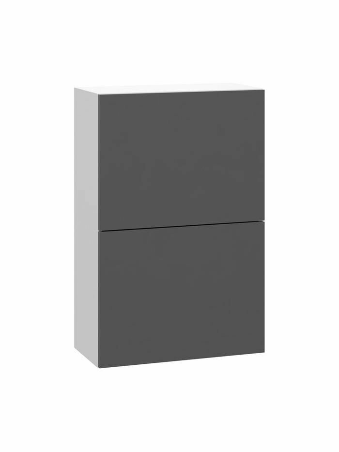 Кухонный модуль навесной, барный шкаф Тандем, высокий, 60х29.6х91.2 см, Белый / Графит