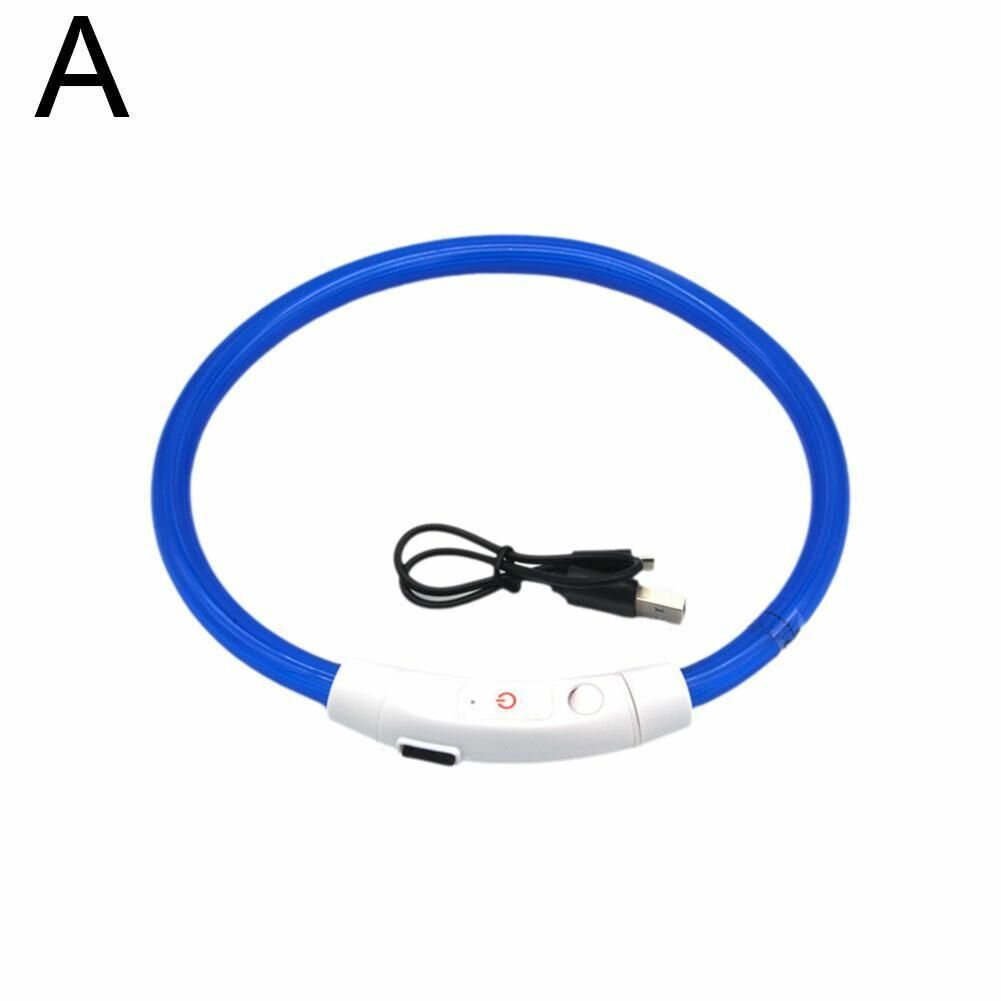 Ошейник светящийся регулируемый для собак мелких, средних и крупных пород c USB зарядкой