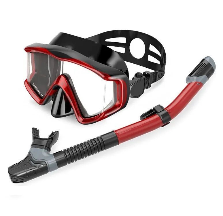 Маска с трубкой для плавания, дайвинга, снорклинга/ маска из закаленного стекла/ набор для подводного плавания