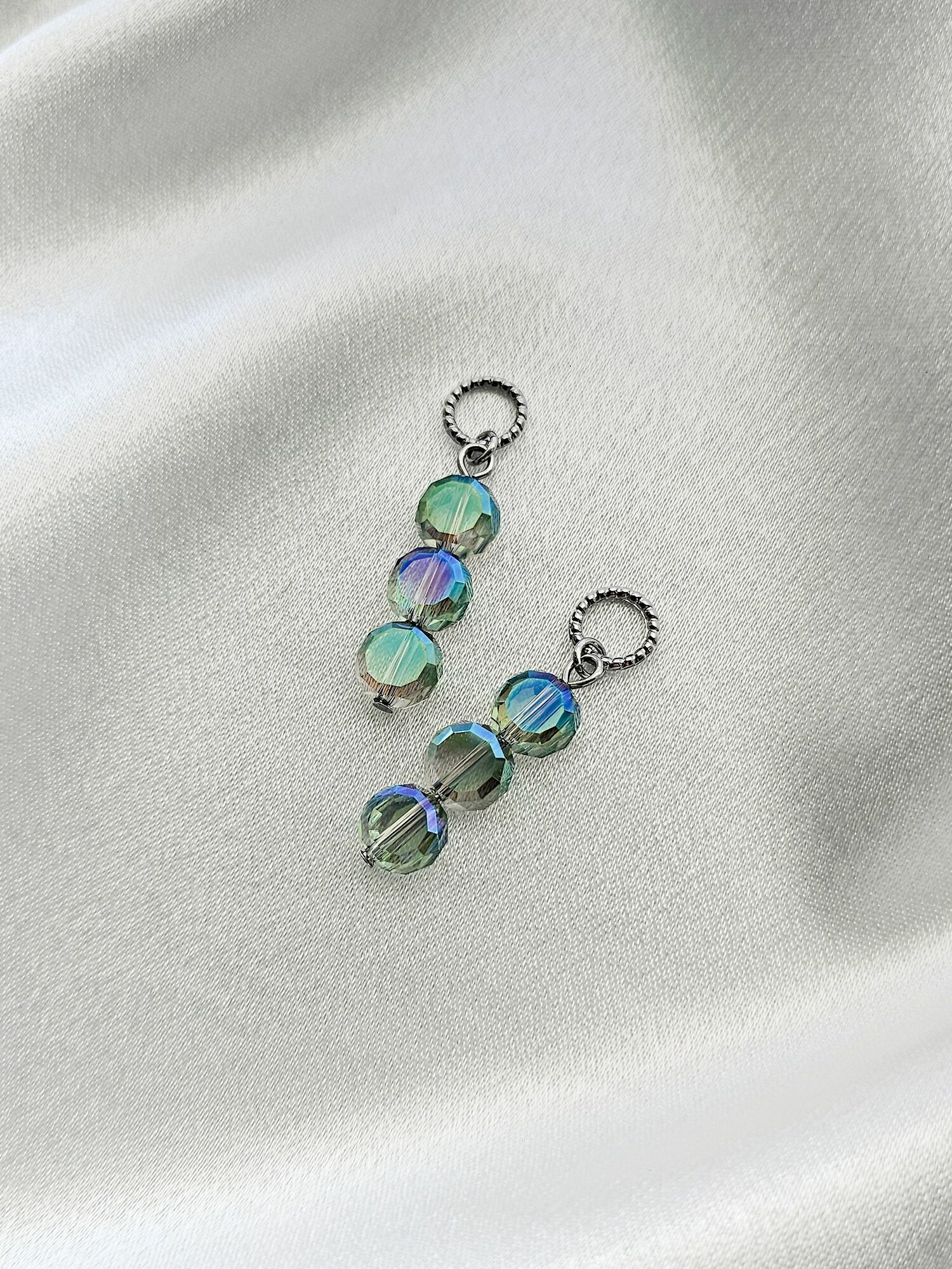 Серьги конго, стекло