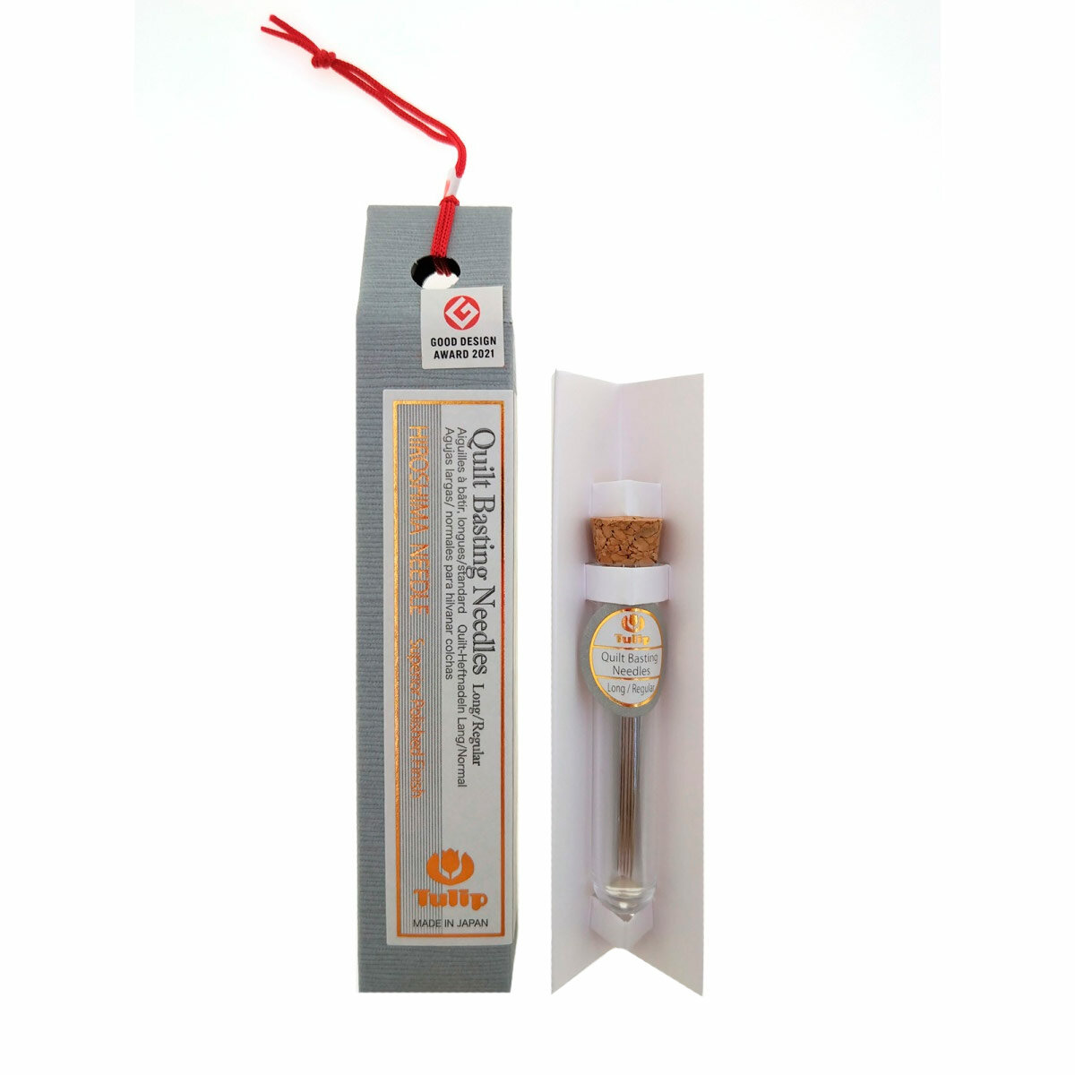 Набор игл ручных для стежки лоскутных изделий, размер: 0,69*48мм и 0,61*45мм, сталь, Tulip, THN-011e