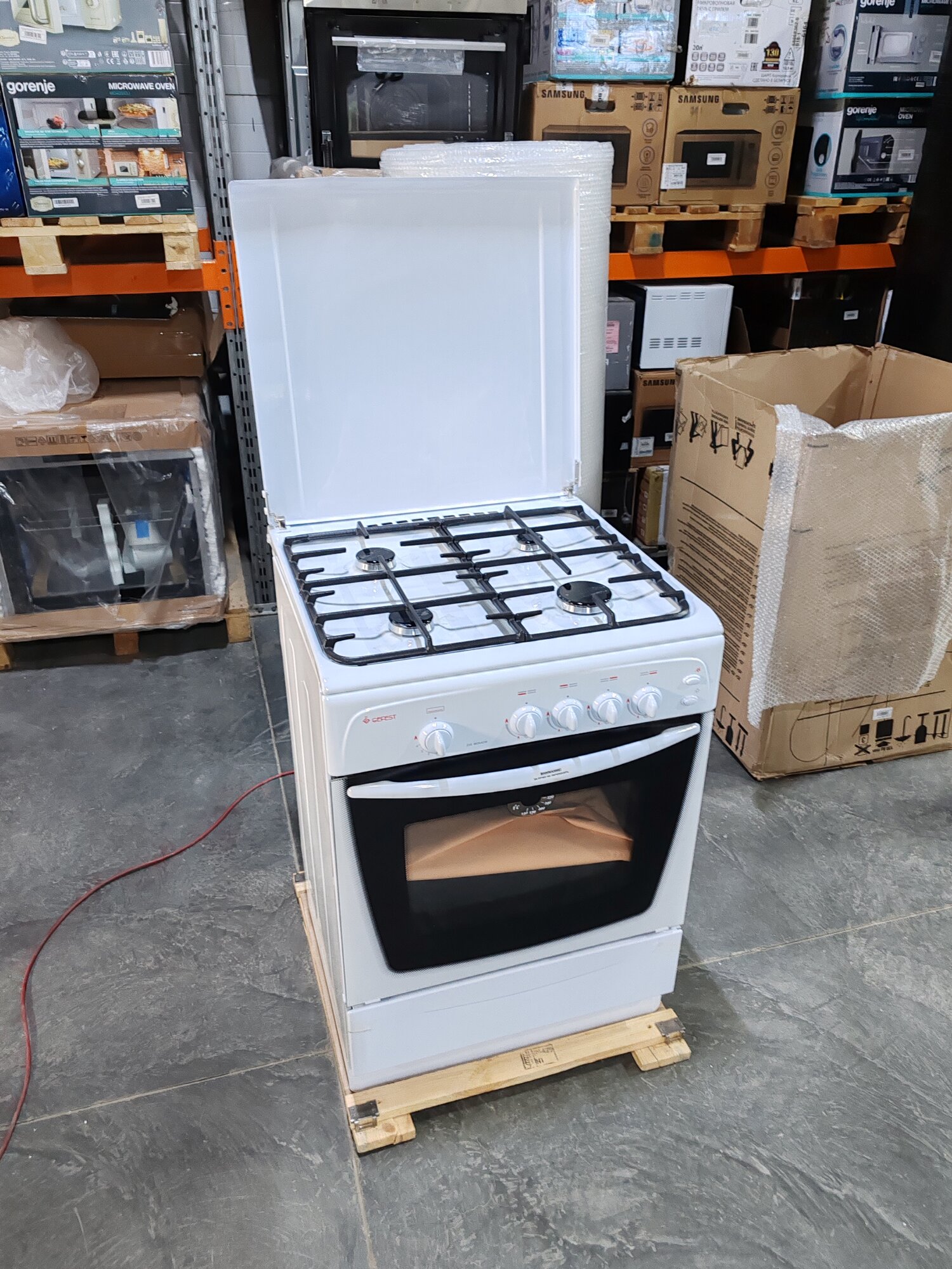 Газовая плита (60 см) Gefest CG 60MC6, белая