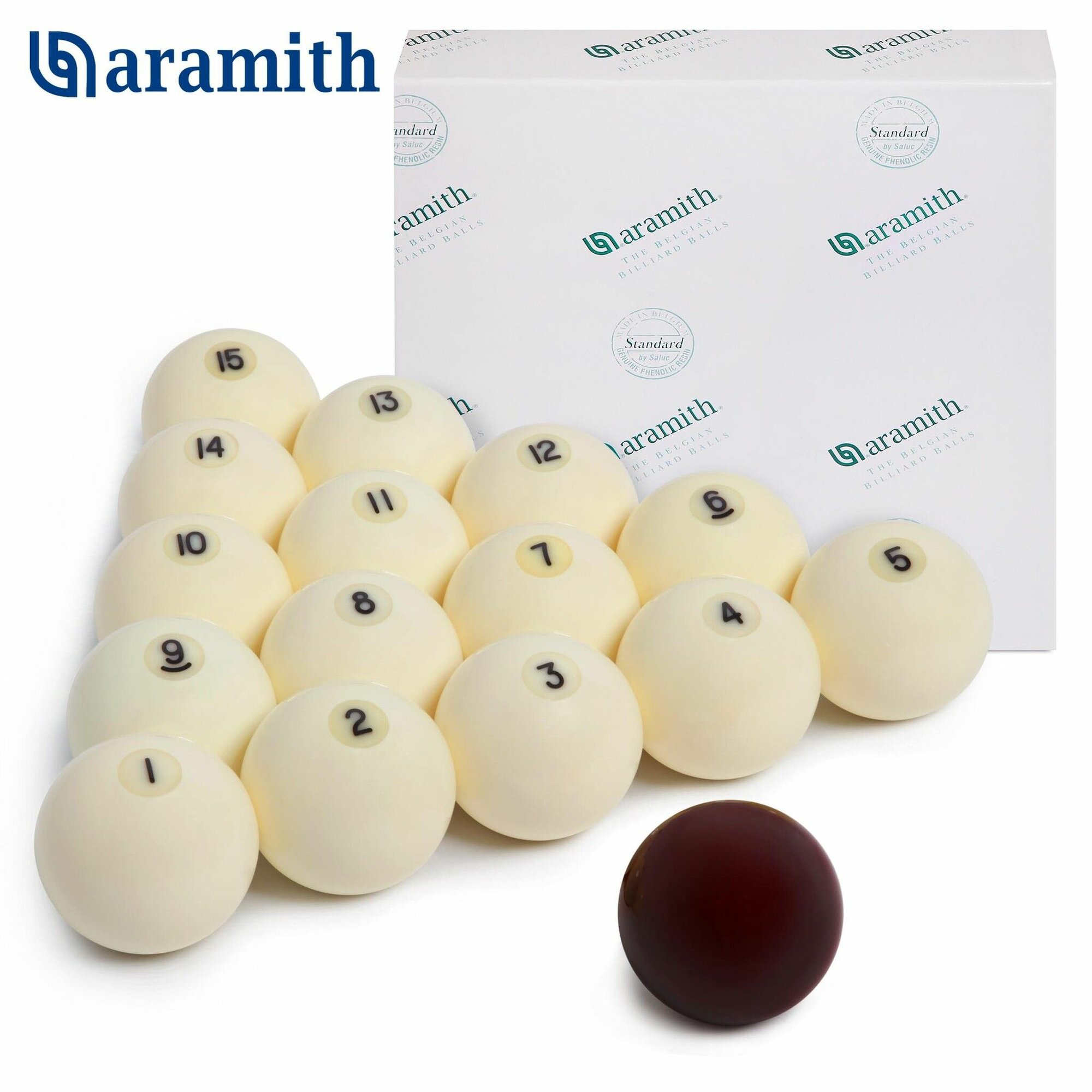 Комплект шаров Aramith Standard Pyramid 68мм красный биток