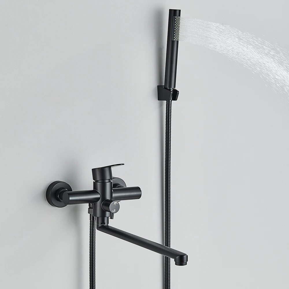 Матовый черный смеситель для ванны Onzypily black faucet A