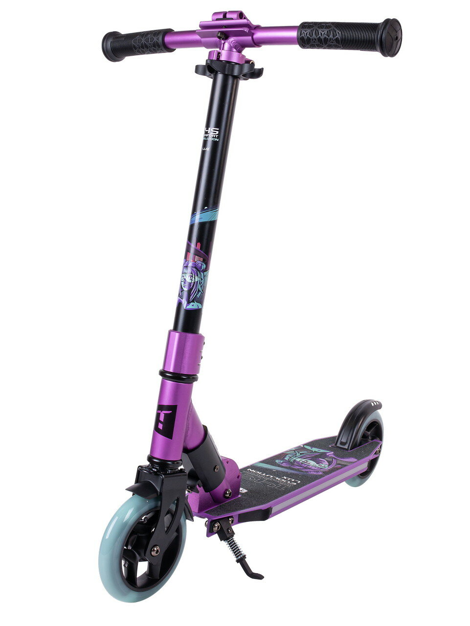 Самокат Tech Team "Comfort 145 Evolution Lux", детский, с подсветкой - 2024 Purple