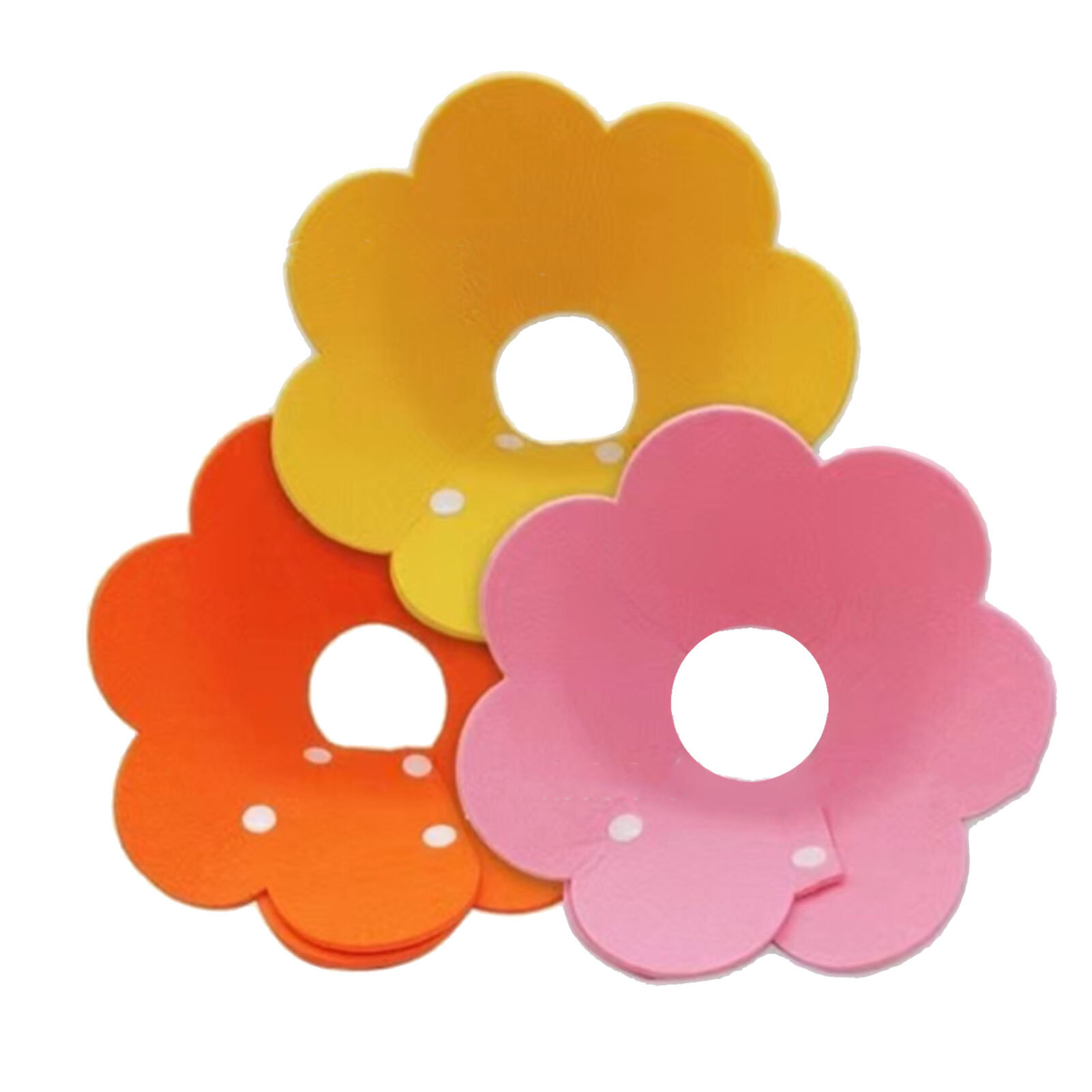 Ошейник для восстановления кошек, застежка на кнопки, предотвращает облизывание, форма подсолнуха, милый фетровый ошейник в стиле елизаветинской кошки, 3 шт, 22‑27 см/8,7‑10,6 дюйма