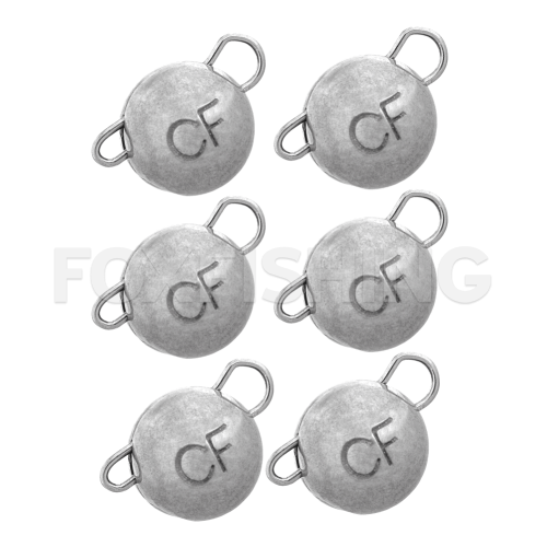 Груза "чебурашки" разборные CF вольфрам 1гр. серебро 6 шт.