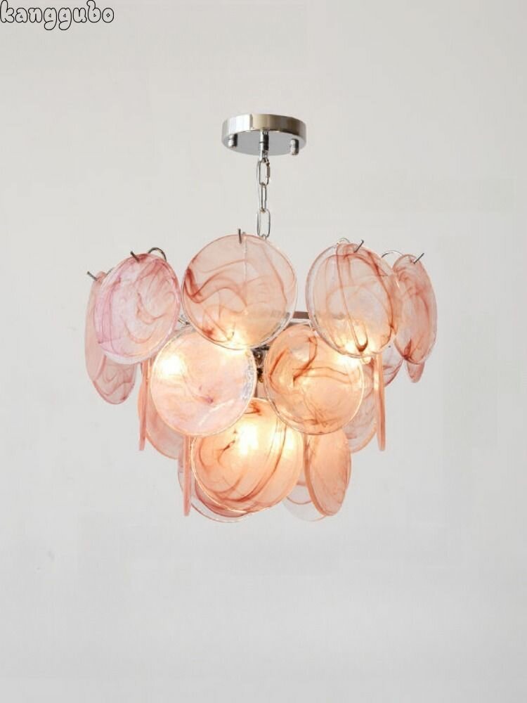 Итальянская муранская люстра из витражного стекла ручной работы