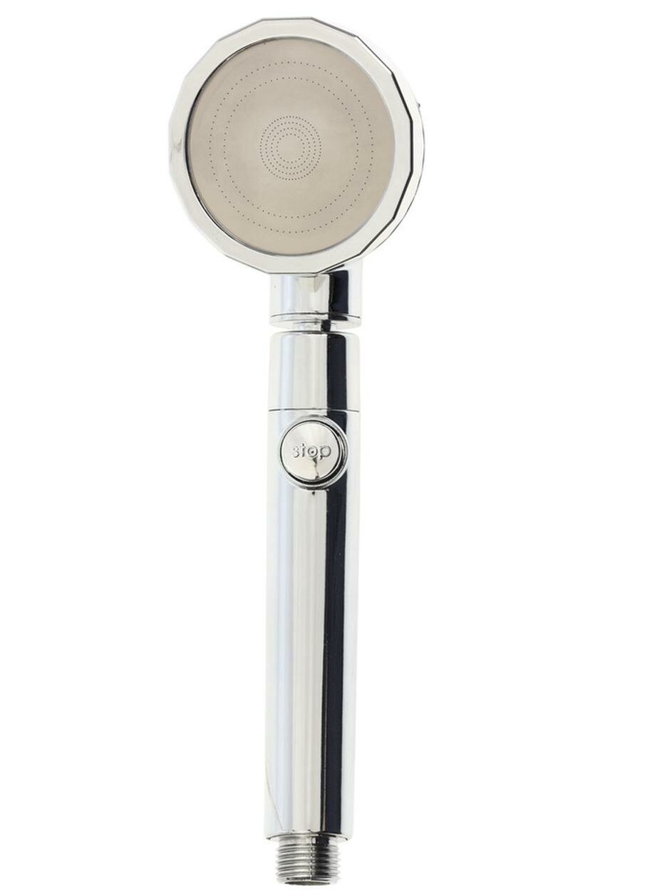 Лейка для душа ZEIN Z0014, пластик/нержавейка, 3 режима, микроскопические точки, цвет хром