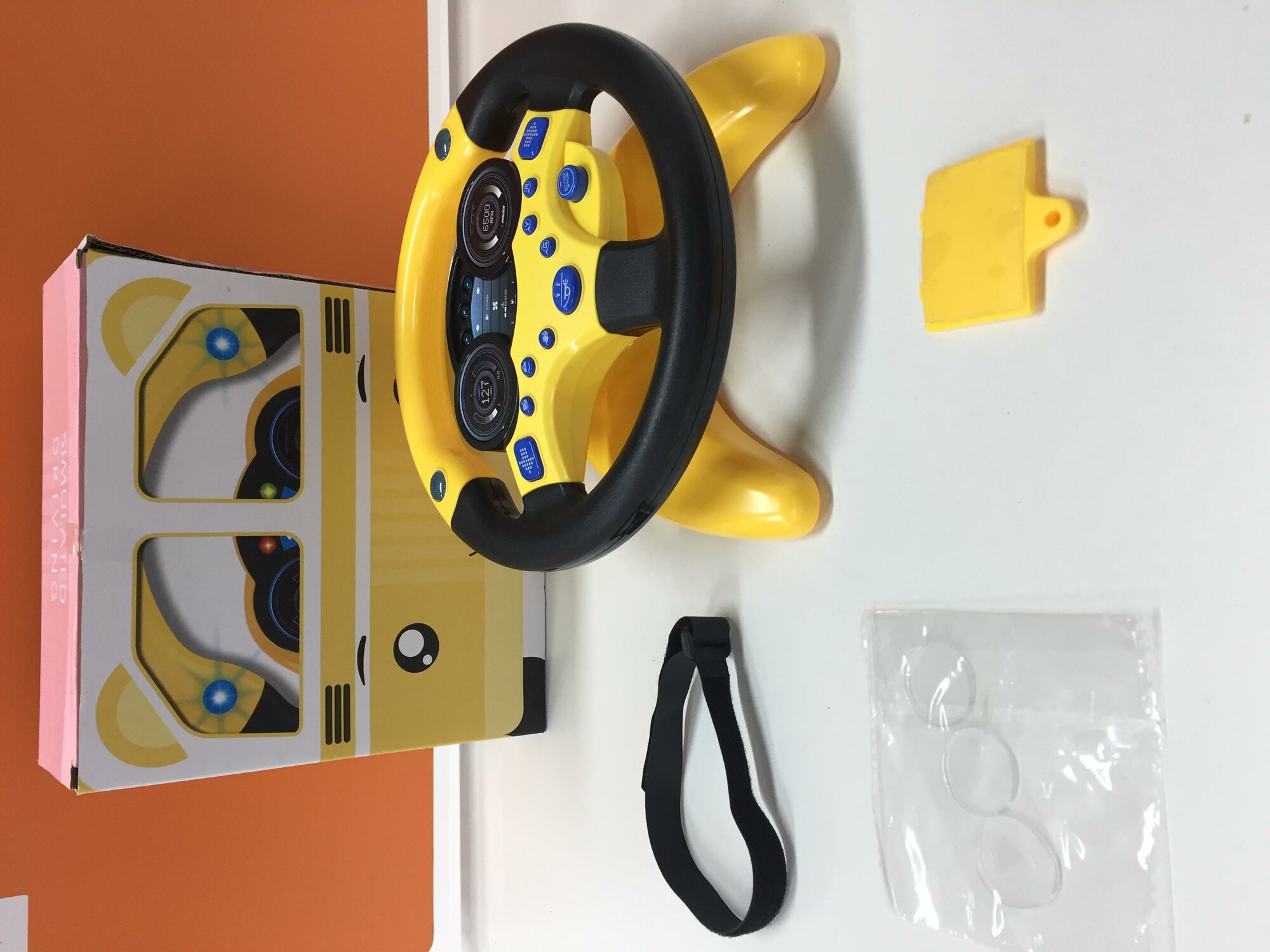 Игрушечный руль-симулятор со светом и звуком для малышей и детей, развивающий руль для коляски, голосовые игрушки.