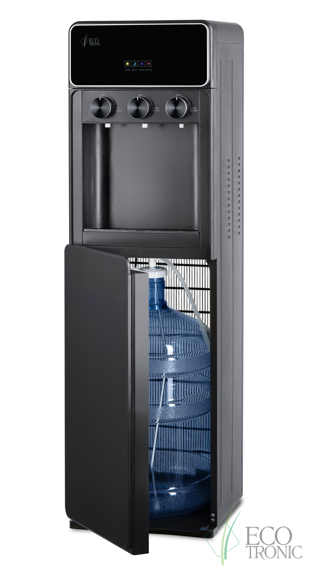 Кулер для воды с нижней загрузкой бутыли Ecotronic K42-LX black, компрессорное охлаждение