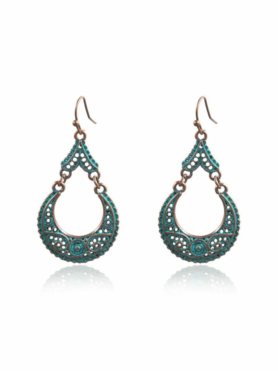 Серьги, эмаль, бирюза синтетическая