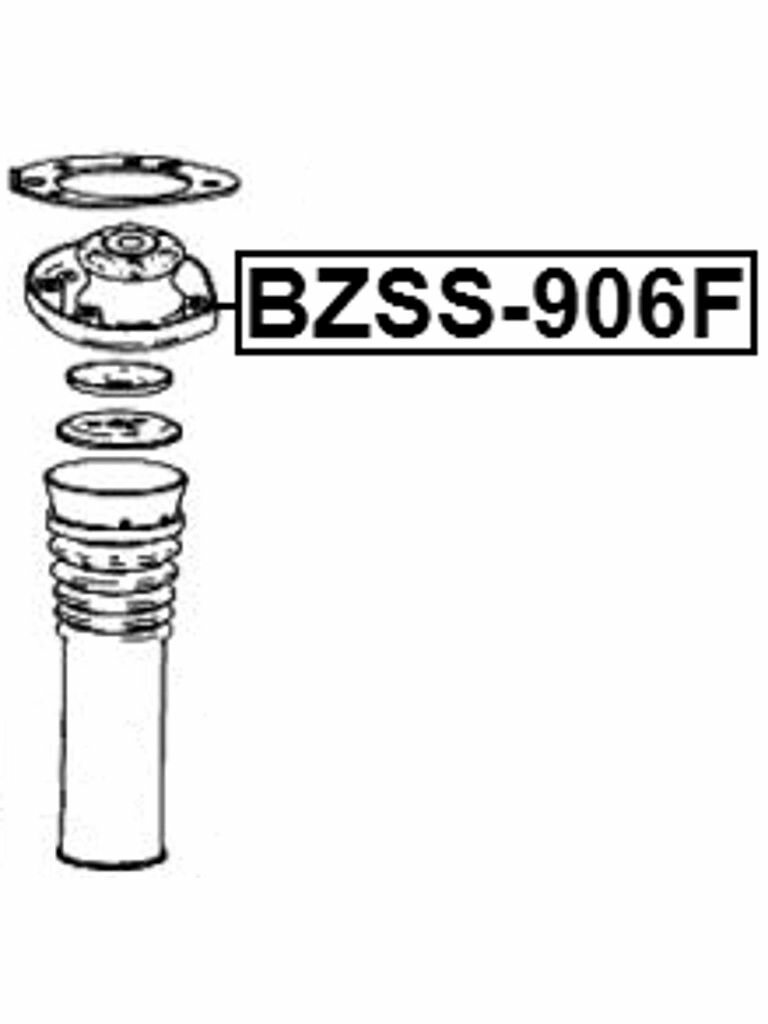 Опора переднего амортизатора DODGE, MERCEDES BENZ, VOLKSWAGEN BZSS-906F FEBEST.