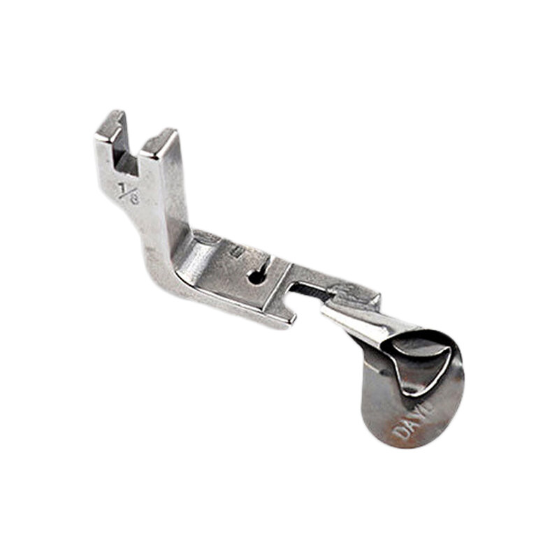 Лапка для подшивки с изогнутым краем, швейная машина, плоская лапка для подгибки, лапка для подшивки с изогнутым краем, лапка для подшивки свитком, швейные инструменты, 1/8 дюйма (0,3 см).