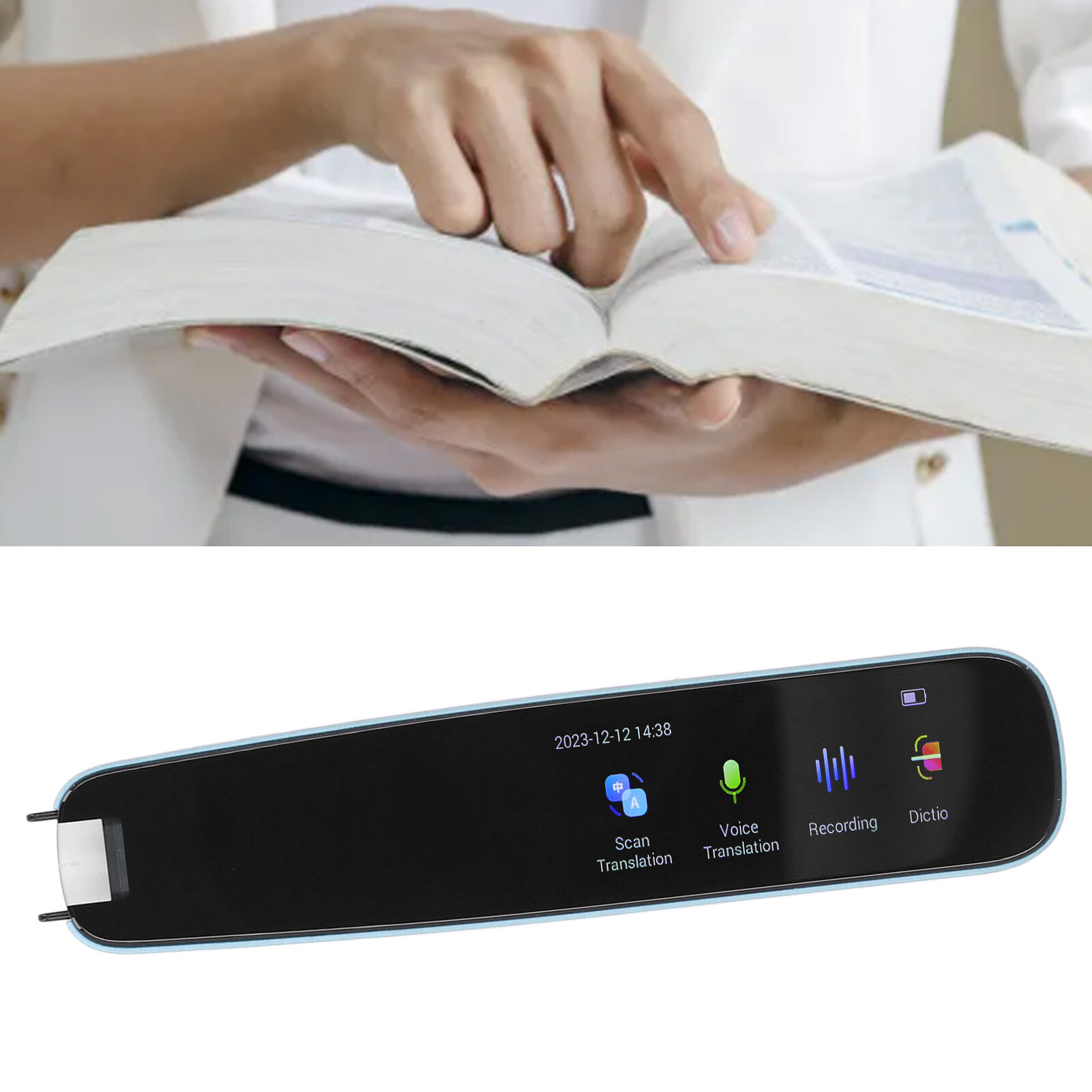 Переводчик Ручка: Многоязычный Сканер 12 Языков - Интеллектуальный Словарь и Wi-Fi Подключение Электронный Текст for Учёба Языка и Путешествия
