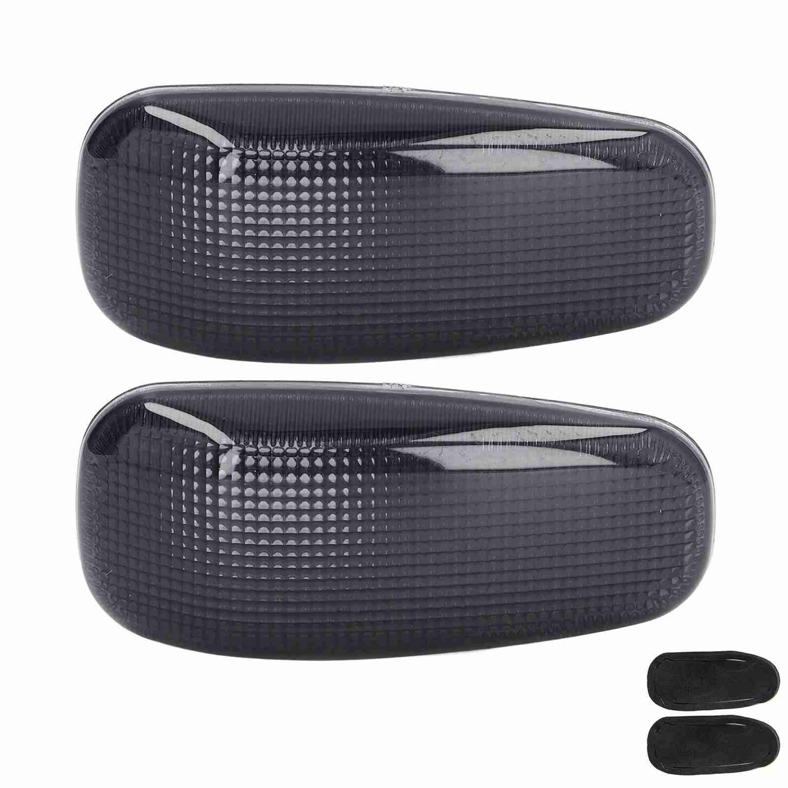 Комплект из 2 линз боковых указателей поворота с прокладками для замены на DODGE SPRINTER 2500 3500 2003-2006, черный.