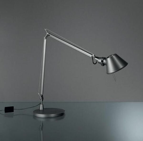 Дизайнерская настольная лампа Е27 60Вт Tolomeo micro серебряный Blesslight