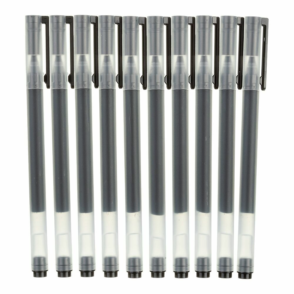 Набор гелевых ручек Jumbo Gel Ink Pen 10 шт. MJZXB02WC (черные)
