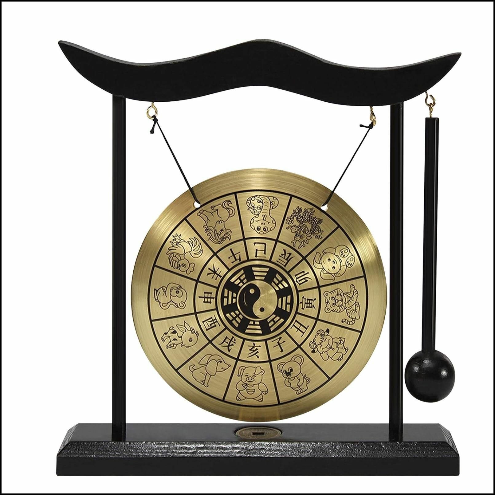 Мини настольный гонг ударные инструменты с молотком