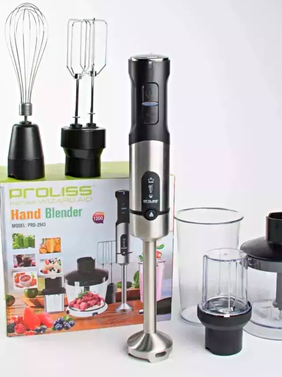 Блендер Proliss "PRO-2943", 6 в 1, 2400Вт, черный, с кофемолкой