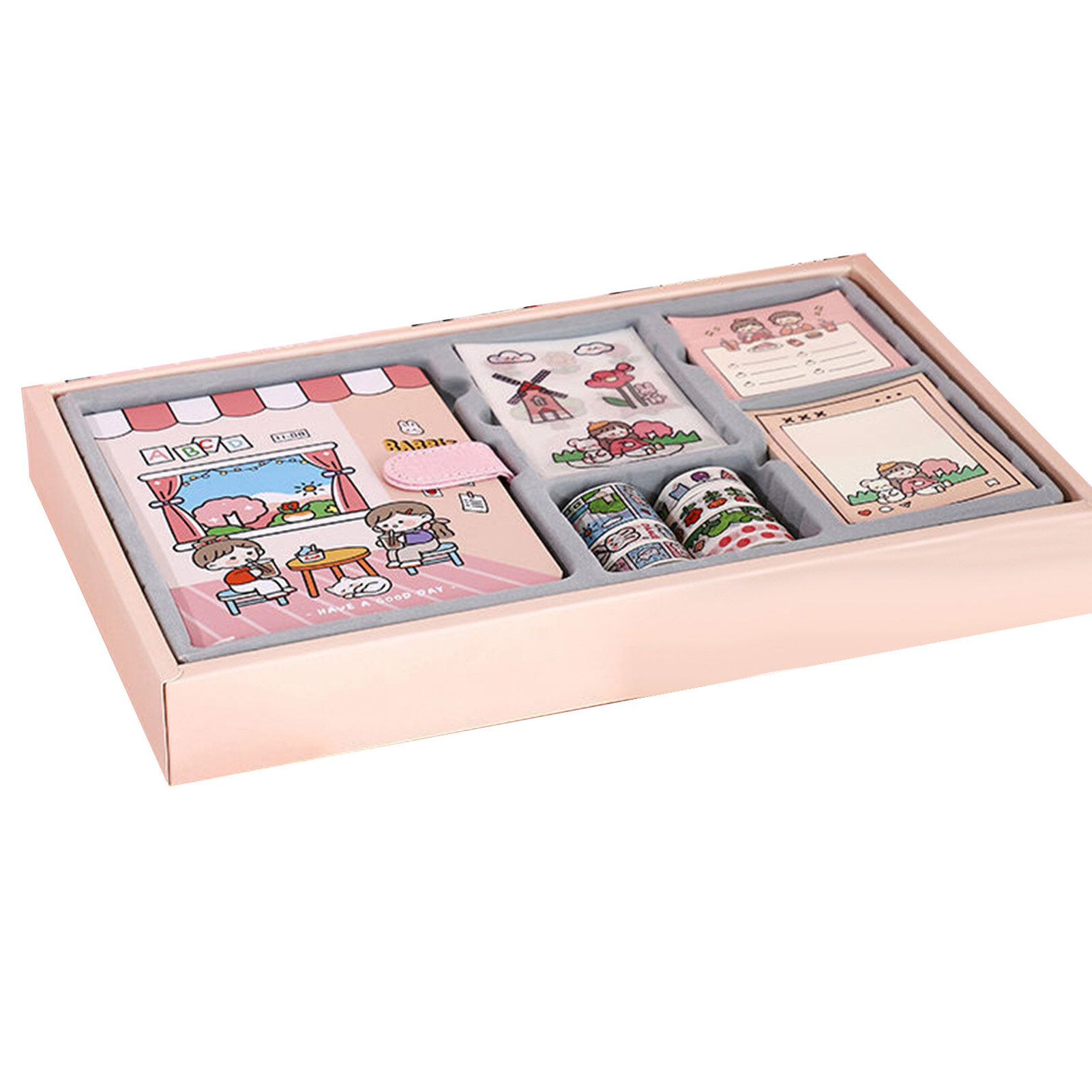 Набор для скрапбукинга: Тема милых мультяшек, комплект для девочек, эстетичные материалы для дневник