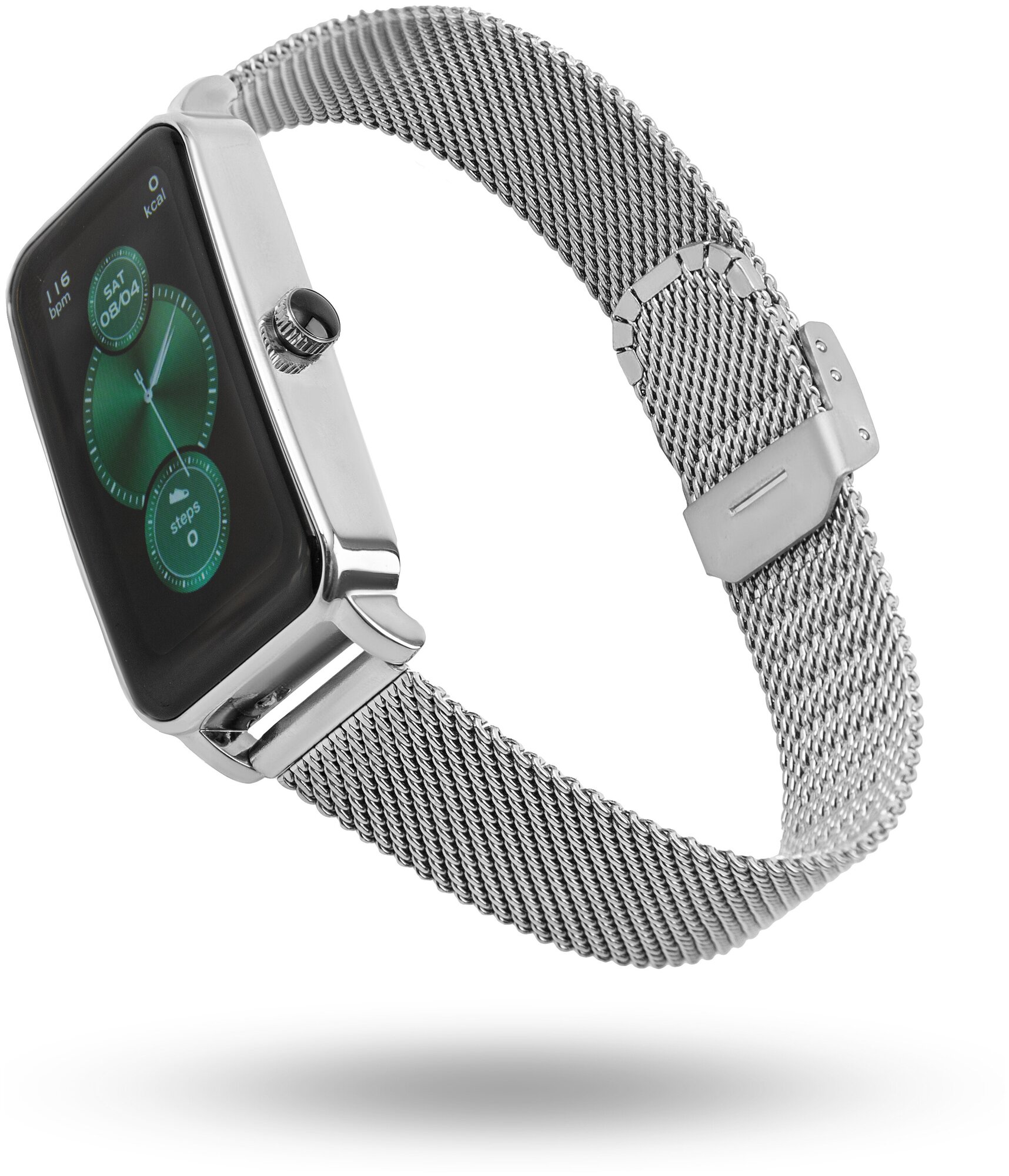 Умные женские смарт-часы ZDK ZX19 серебристые с металлическим ремешком