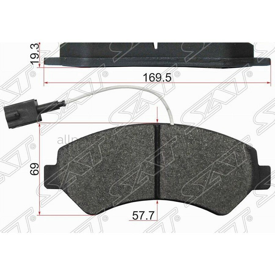SAT ST-425375 Колодки тормозные (Спереди) Peugeot Boxer 06- / Citroen Jumper 06-