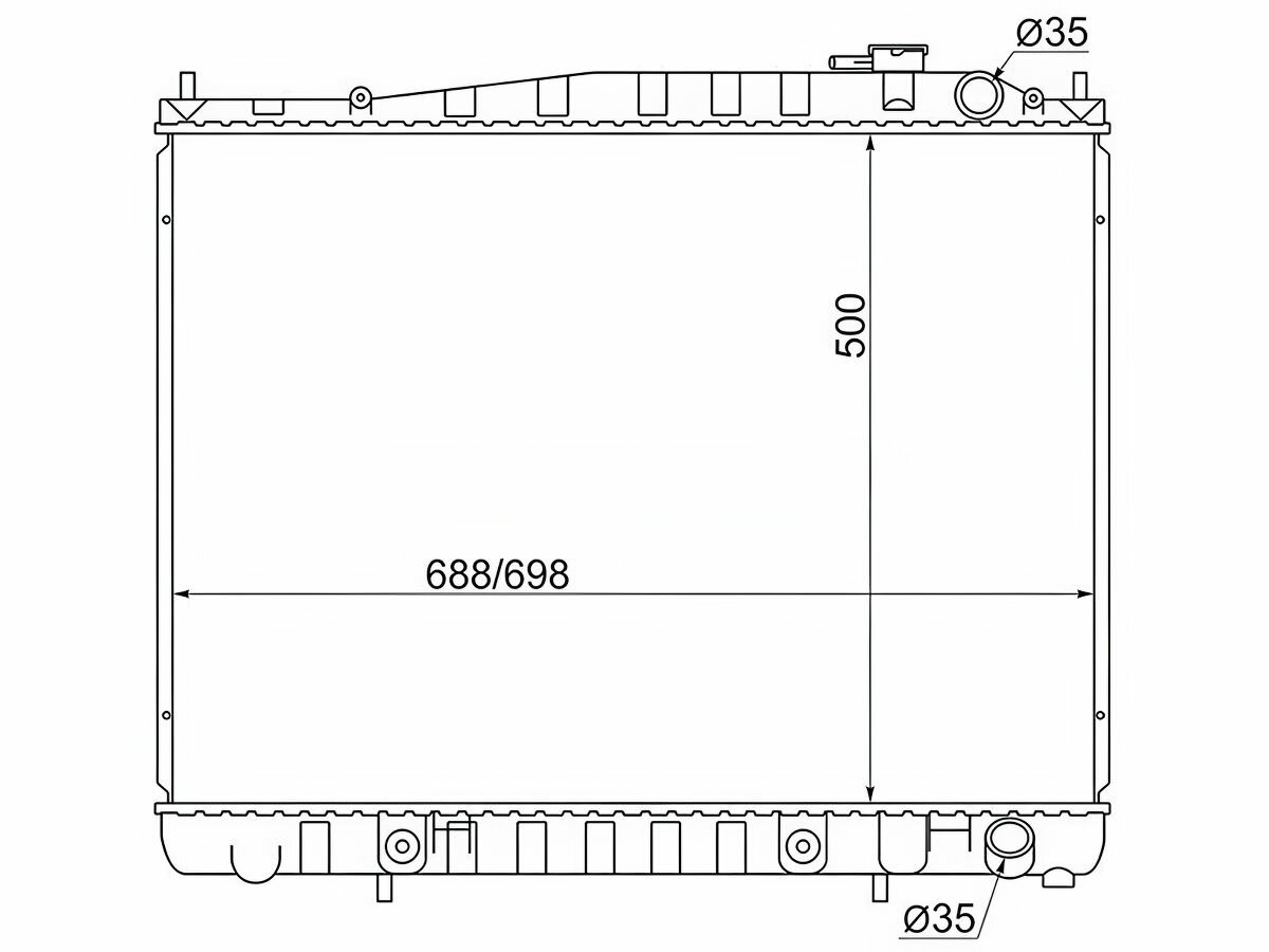 Радиатор охлаждения двигателя для Инфинити QX4, Ниссан Елгранд, Патфайндер, Террано арт NS000R50 SAT