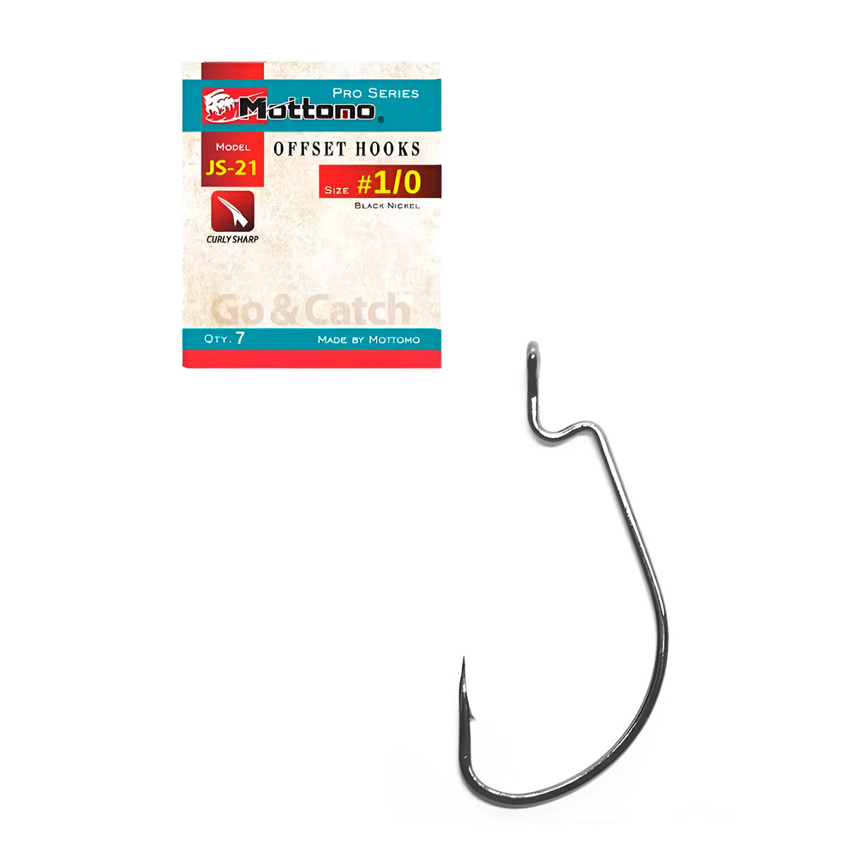 Крючки офсетные Mottomo JS-21 Pro Series №1/0 (7шт)