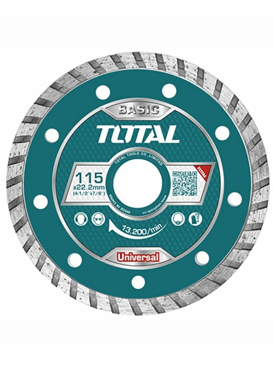 Ультратонкий алмазный диск универсальный 115мм TOTAL TAC2131153HT