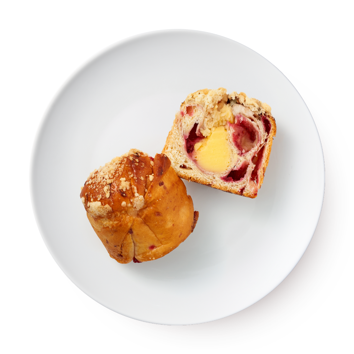 Краффин "Иван да Фёдор", с малиной и заварным кремом из сдобного теста