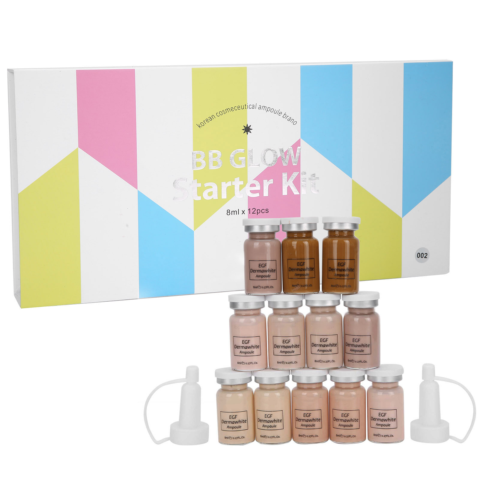 Набор жидких тональных основ IBCCCNDC, маскирующий недостатки BB-крем, микроиглы, осветляющий, основа из 24-каратного золота