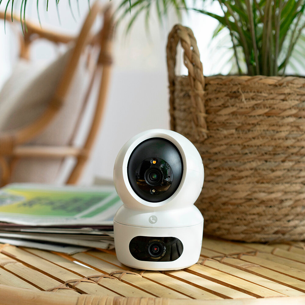 Поворотная Wi-Fi Камера EZVIZ H7c Dual 2K 4 Мп (2,8 и 6 мм) Двойной объектив 2К & 2К, 2,4 ГГц и 5 ГГц, H.265, 360°, белая