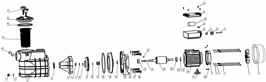 Конденсатор двигателя насоса Reexo HCP 1500-80-2200 (поз. 40), цена - за 1 шт