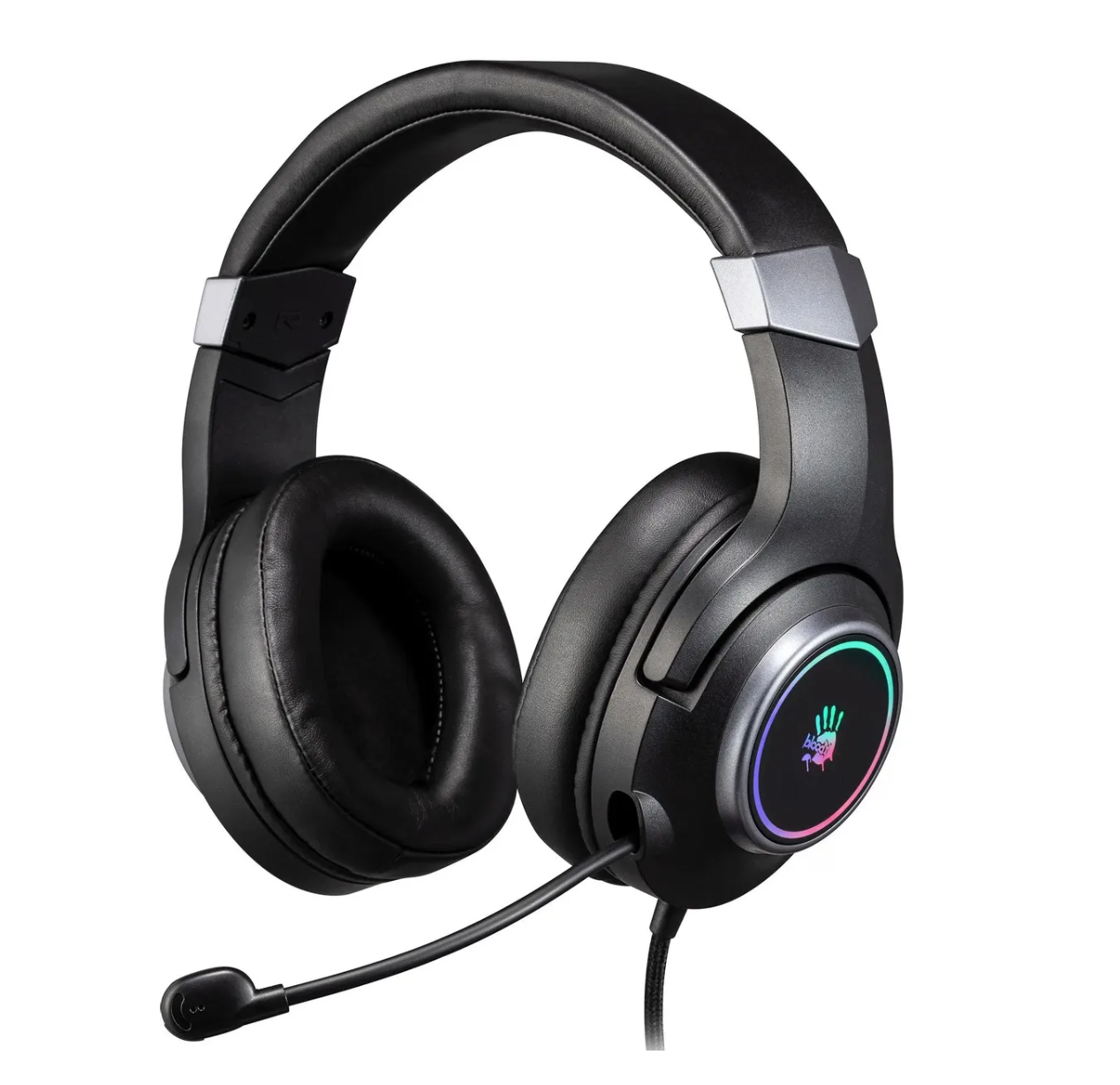 Гарнитура игровая A4TECH Bloody G350, для компьютера, мониторные, проводные, черный