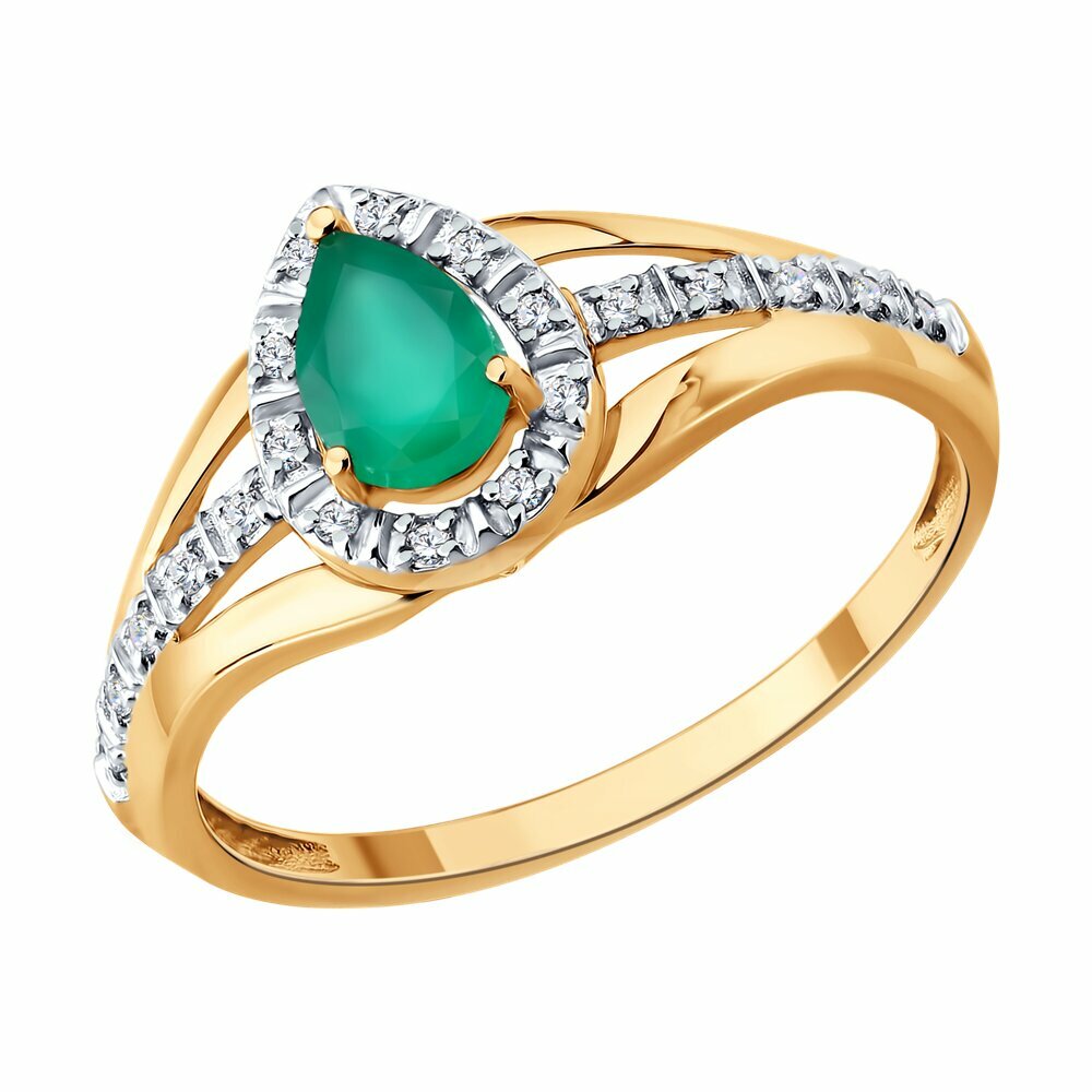 Кольцо, красное золото, 585 проба