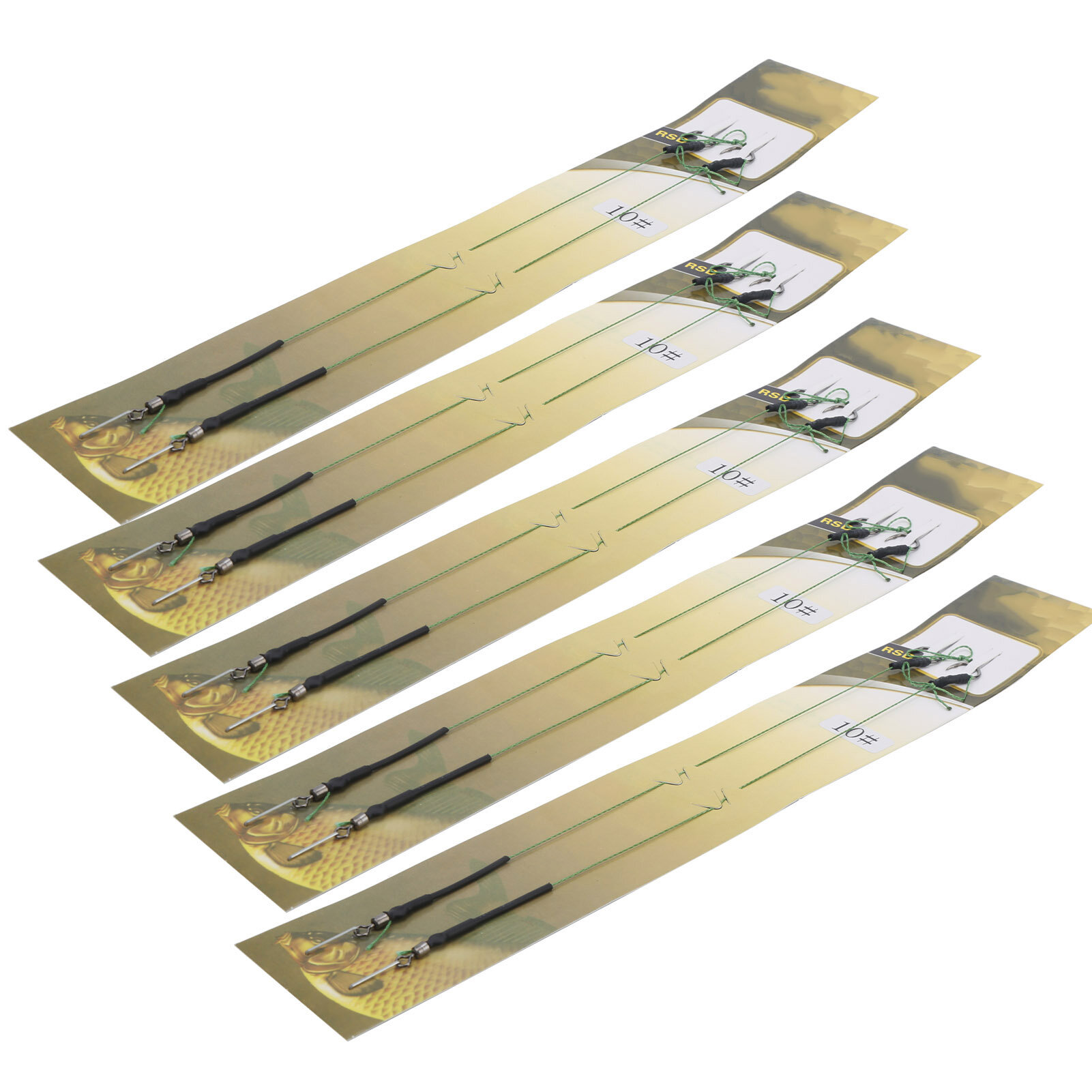 5 комплектов оснастки для карповой рыбалки: волосяная оснастка, леска, металлические крючки, наживка, проволочная оснастка, рыболовный аксессуар 10#