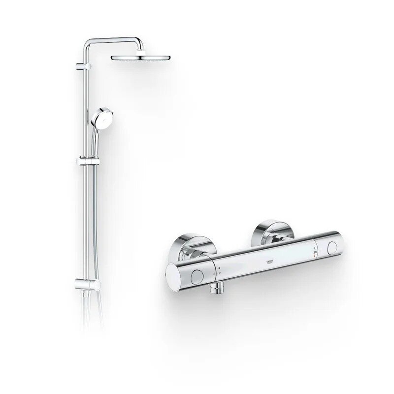 Душевой комплект Термостат Grohe Grohtherm 800 Cosmopolitan 34765000 для душа + Стойка Tempesta Cosmopolitan System 250 26675000