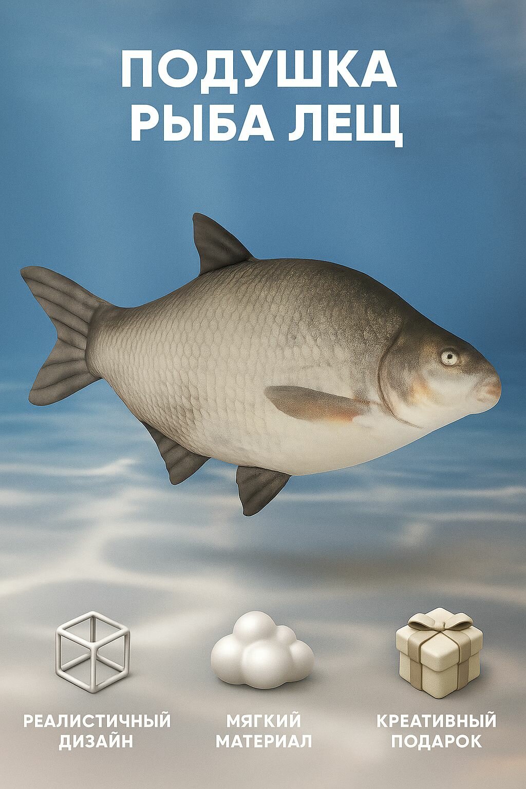 Подушка игрушка рыба Лещ