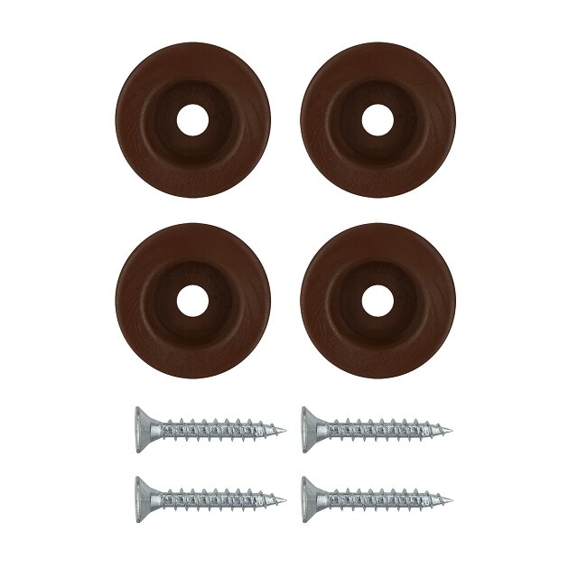 Накладка для мебельных ног 25 мм коричневая набор 4 шт защитное декоративное покрытие