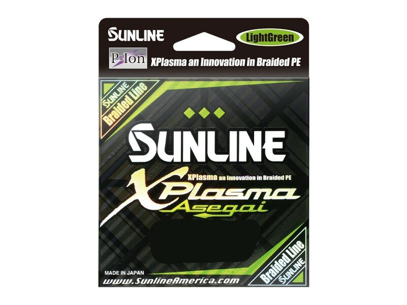 Sunline X-Plasma 1,0 мм шнур плетёный 10lb 150 м светло-зелёного цвета для спиннинга