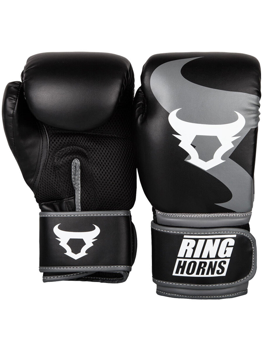 Недорогие боксерские перчатки Ringhorns Charger Black/Grey 14 Oz