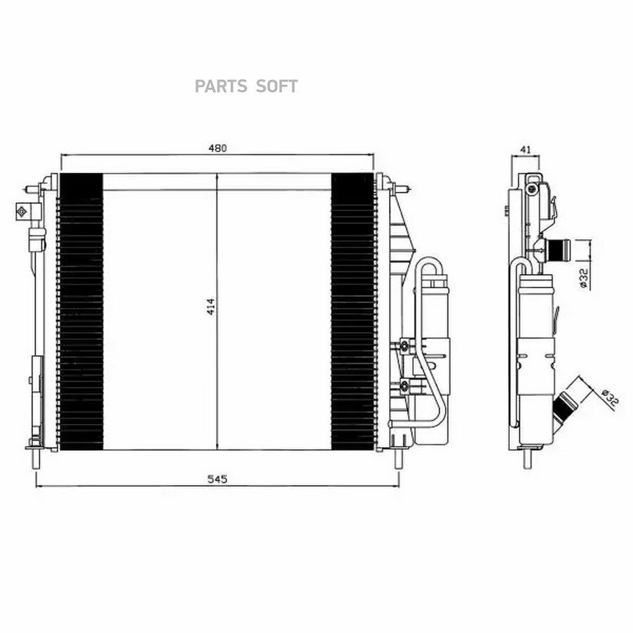 NRF 35547 Радиатор кондиционера RENAULT Clio 1.2 98- ()