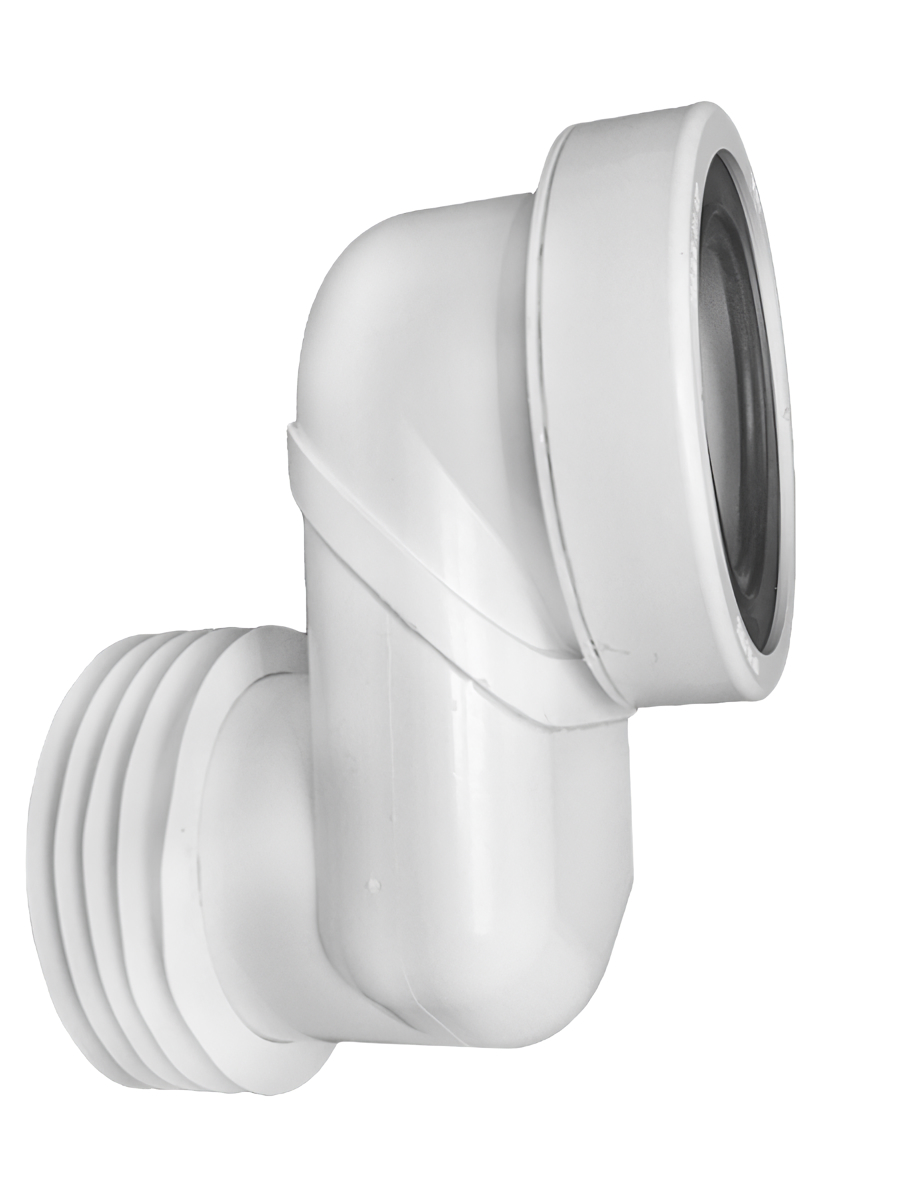 Соединение для WC McAlpine смещение 180мм, 110мм с манжетой, L160мм, белое WCLO-18