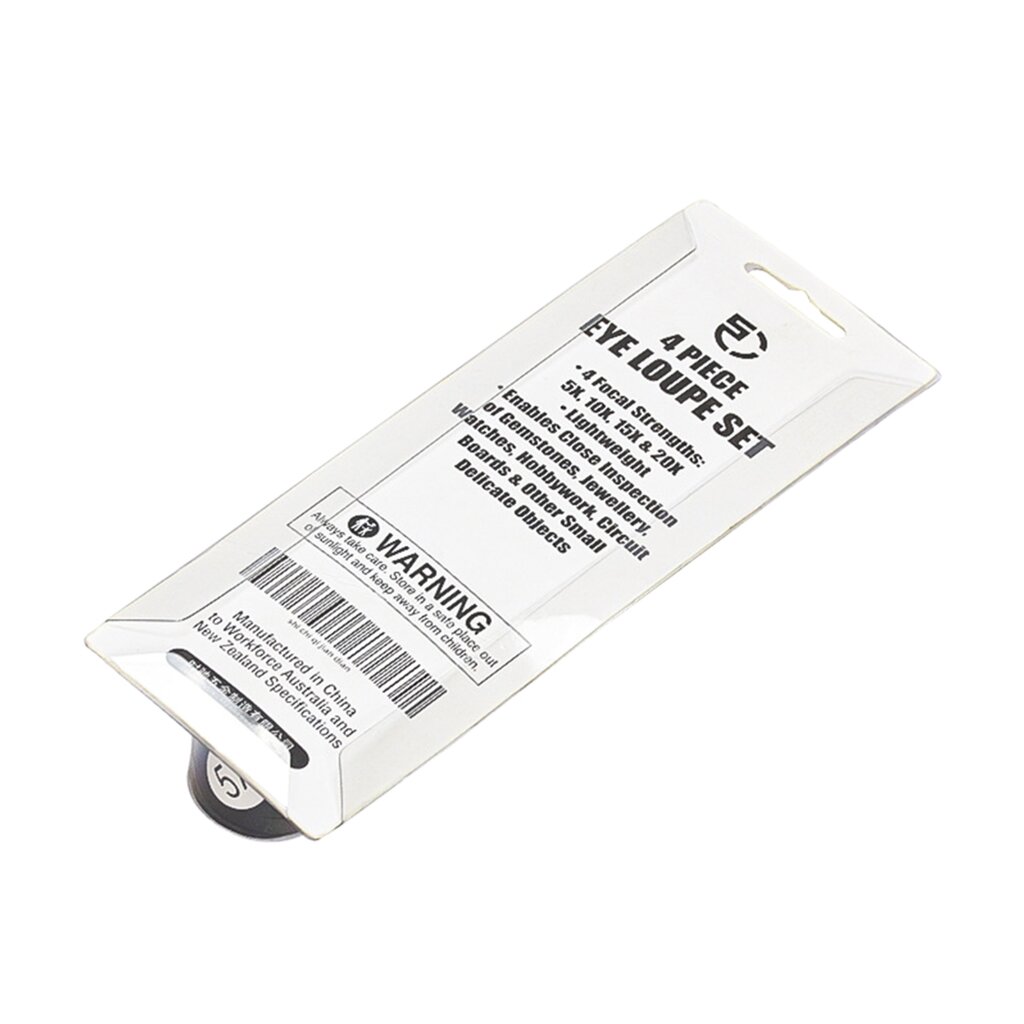 4шт Ювелирная Лупа Портативная Монокулярная Лупа Увеличительные Очки Eye LoopMagnifier Ремонт Часов 5X10X 15X 20X