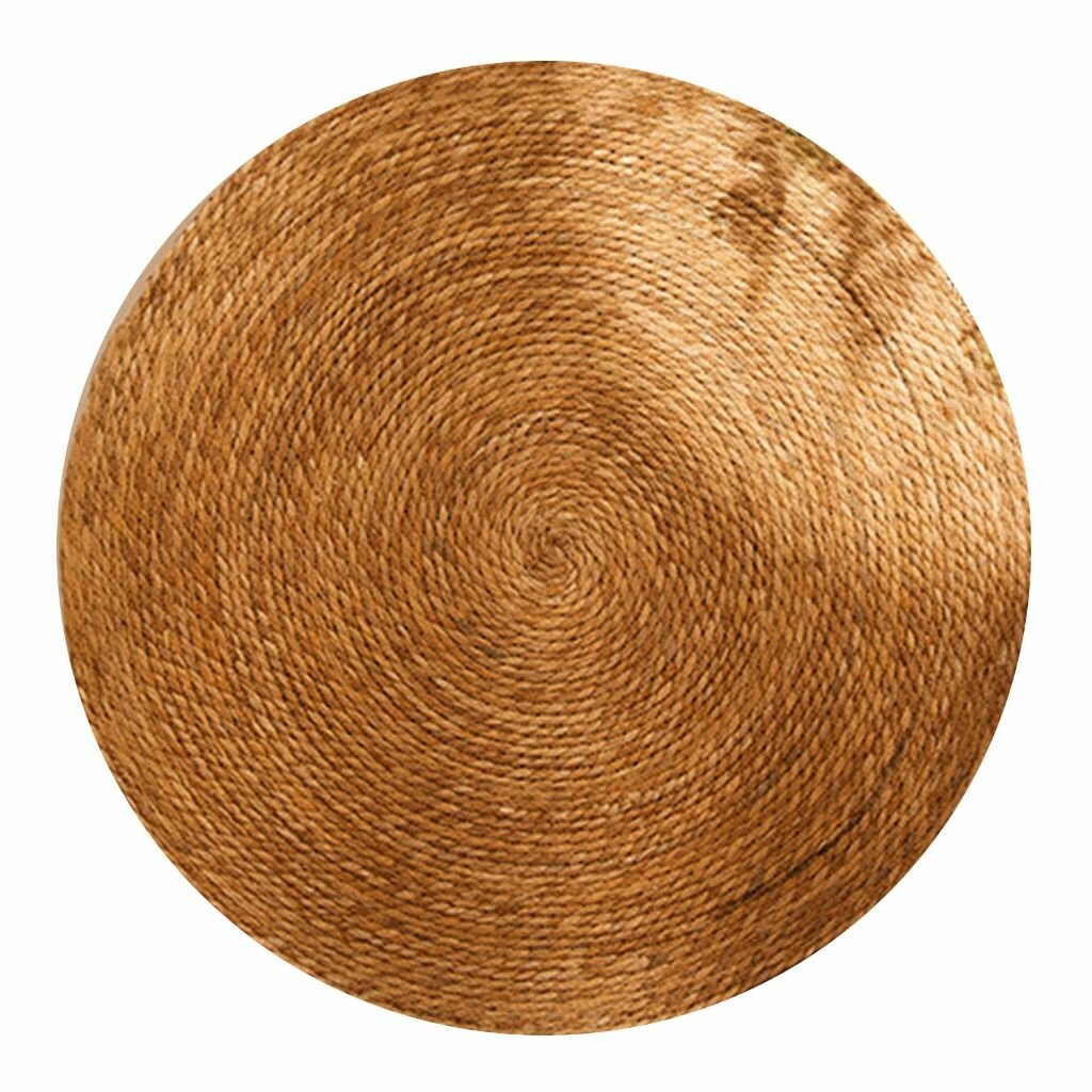 Натуральный соломенный коврик ручной работы, плетеный коврик, круглый для йоги, фитнеса, отдыха на свежем воздухе, релаксации, кухонные декоры