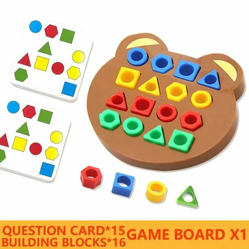 Развивающий сортер геометрических фигур, Монтессори, деревянный, для детей 3-5 лет, обучающие игрушки